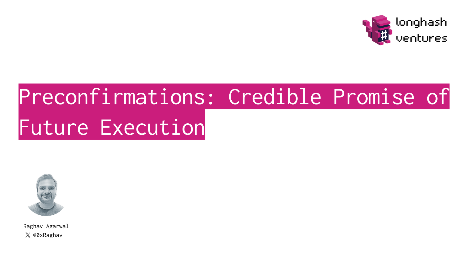 Preconfirmations: Credible Promise of Future Execution